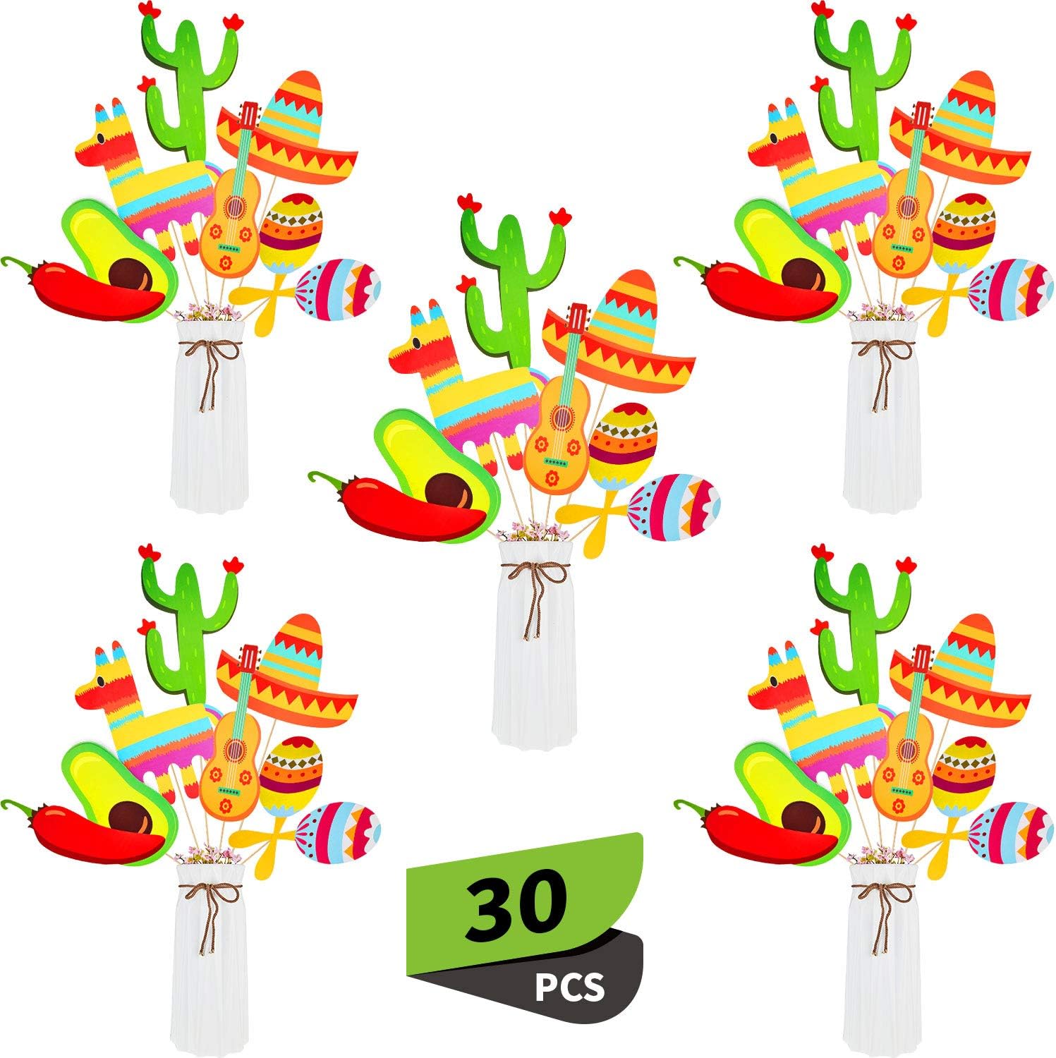Amazon.com: 30 Pieces Fiesta Centerpiece Stick Mexican Fiesta Table ...