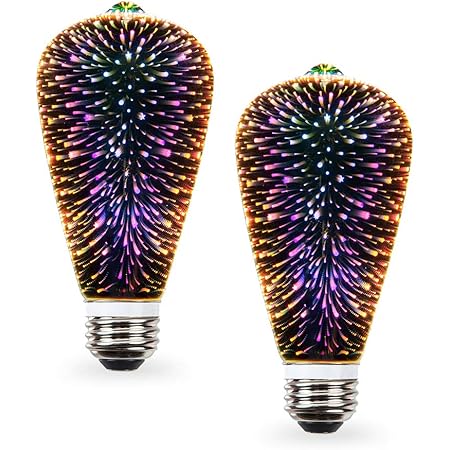 Amazon.com: Feit Electric Infinity 3D Fireworks LED Light Bulb, ST19 ...