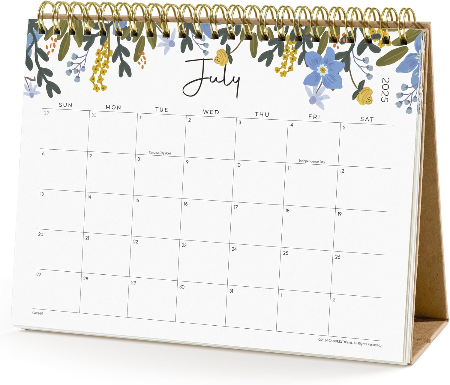 Small Desk Calendar 2025-2026, Cabbrix Standing Flip Desktop Calendar ...