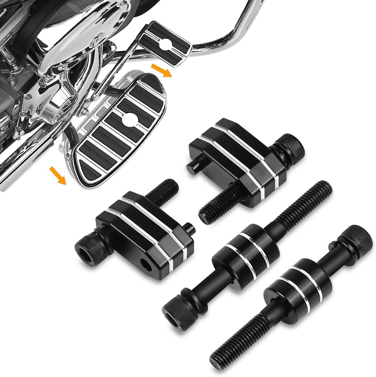 Amazon.com: HIBRONGO Touring Motorcycles Floorboard Extender Outward ...