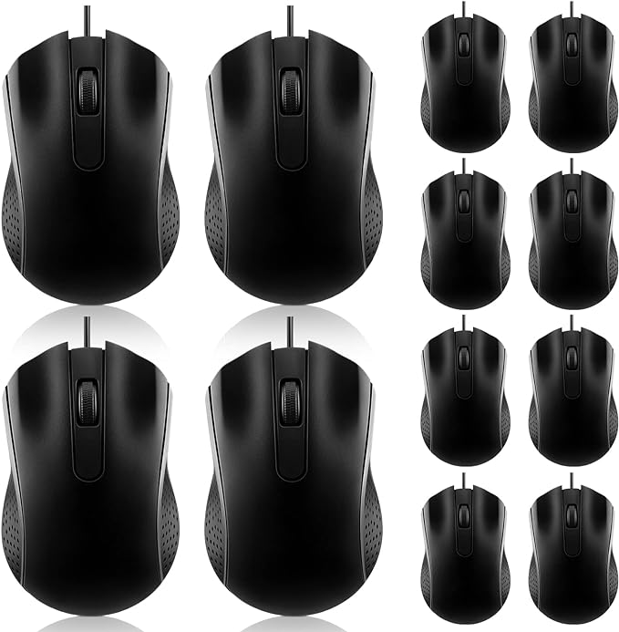 Amazon.com: Hoteam 12 Pcs Wired Computer Mouse Bulk Cord USB Computer ...