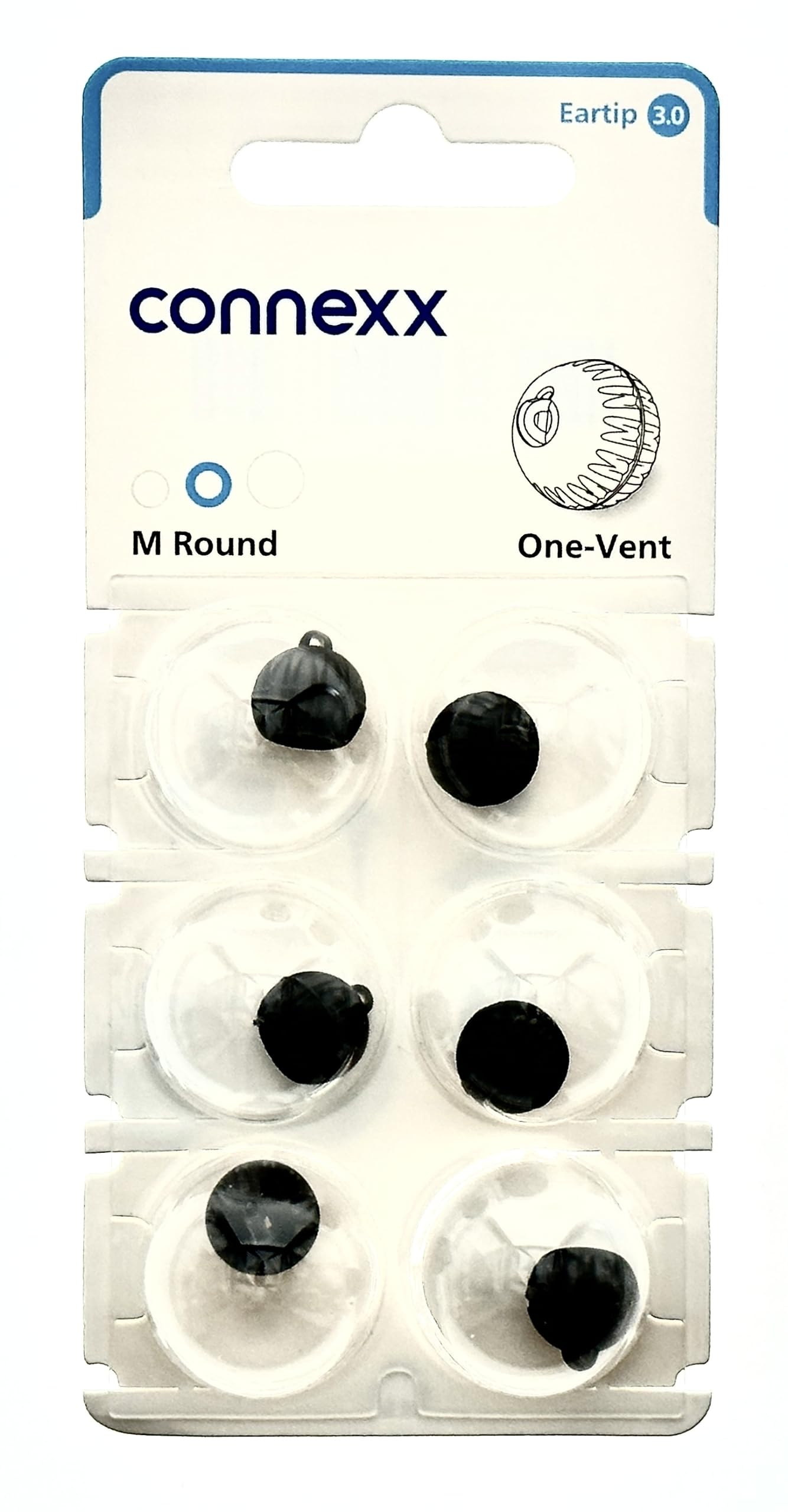 Amazon.com: Signia CONNEXX Mediium Round 3.0 Eartips. One Vent Type. 6 ...