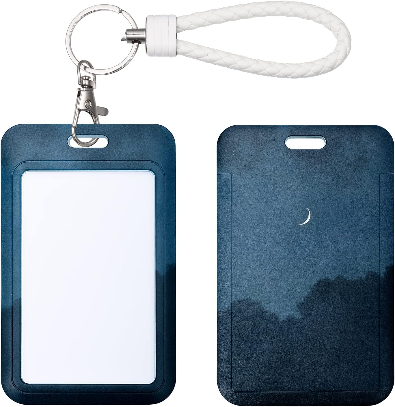 Amazon.com : SHININGEYES ID Card Badge Holder Key Chain with Metal ...