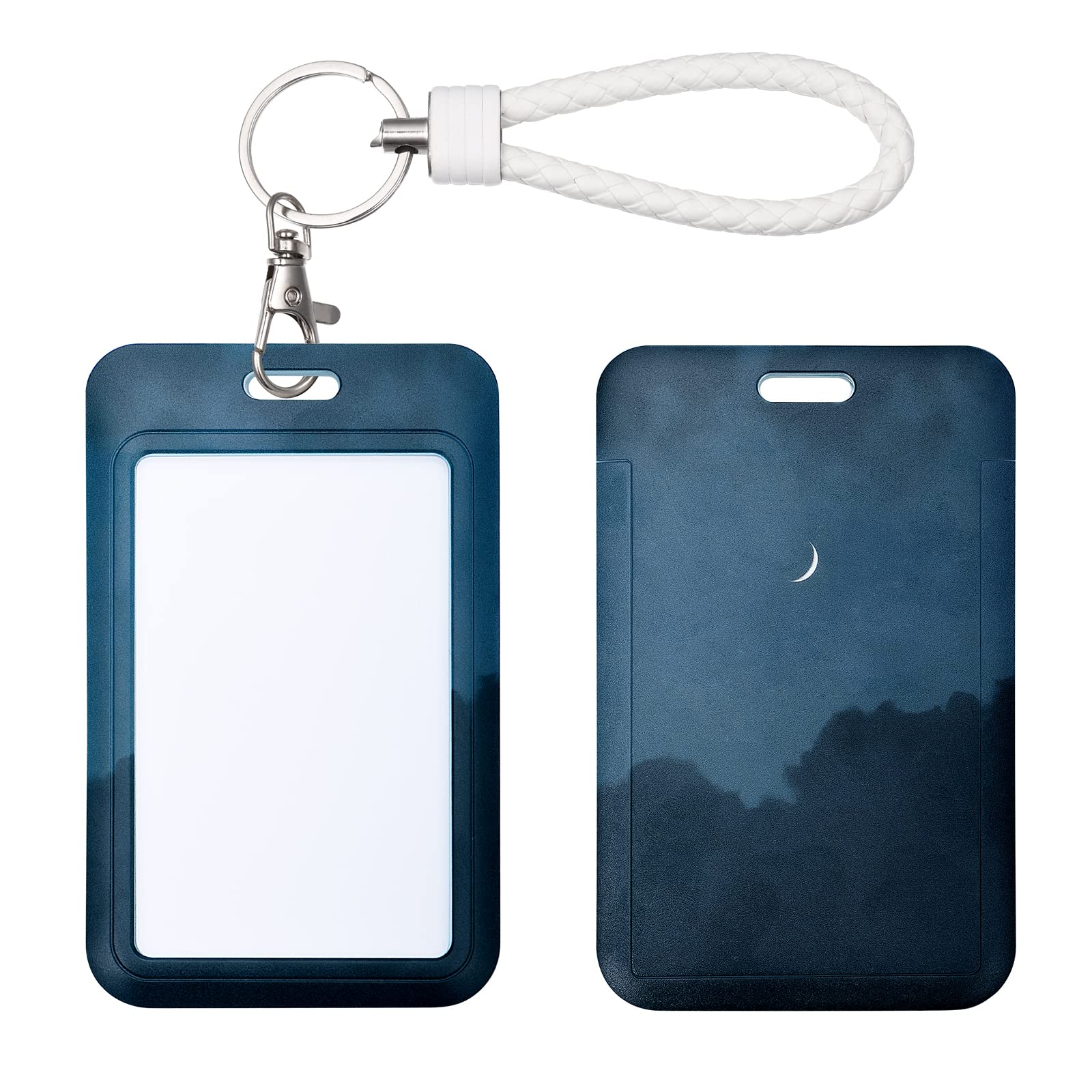 Amazon.com : SHININGEYES ID Card Badge Holder Key Chain with Metal ...