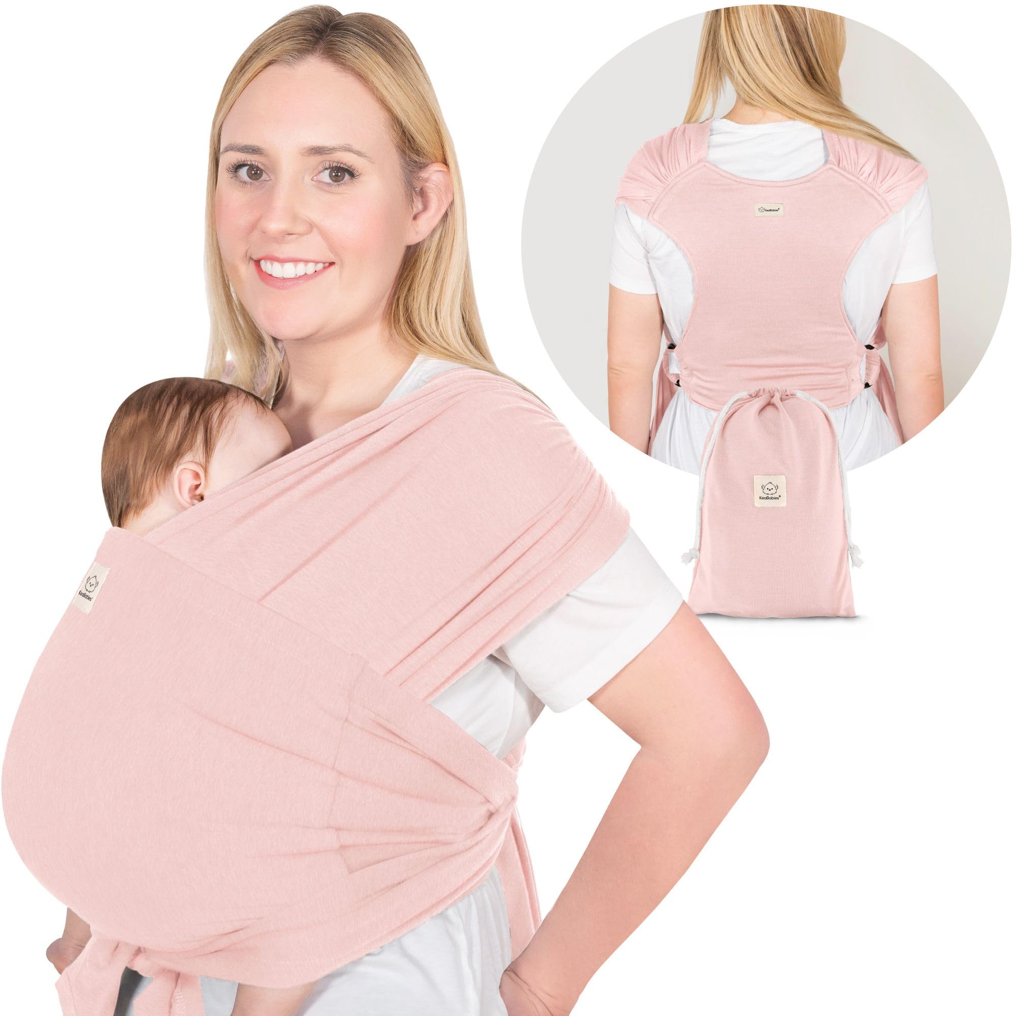 Amazon.com : KeaBabies Baby Wraps Carrier, D-Lite Baby Wrap - Easy ...