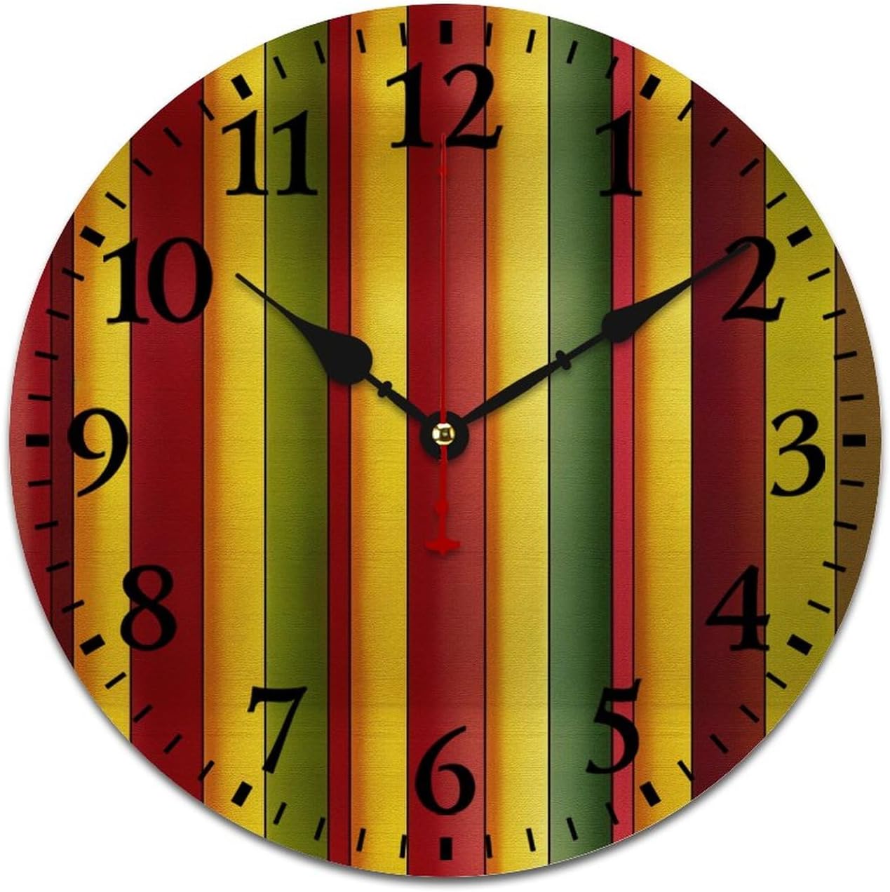 Amazon.com: HighonHi Burgundy Red Green Ochre Yellow Stripes Pattern ...