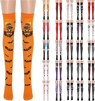 Adult socks, Halloween Bloody Stockings Ladies Over Knee Blood Stained ...