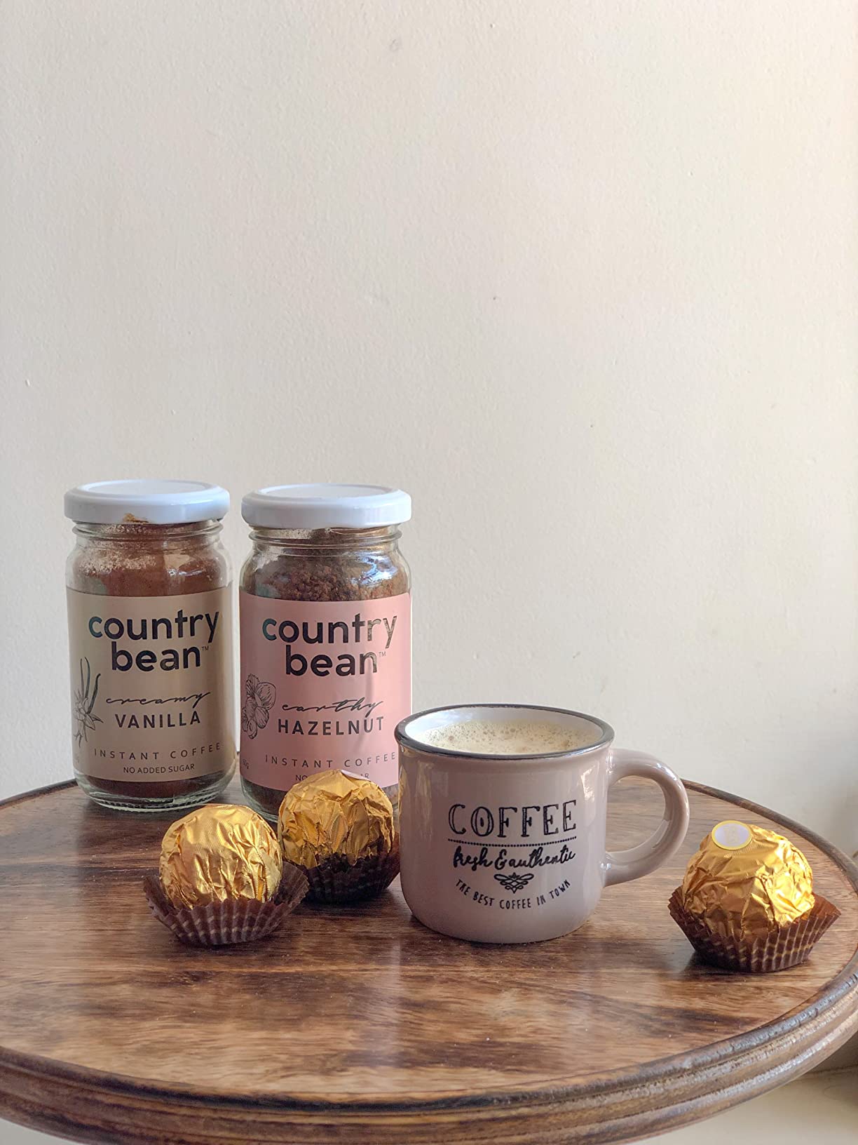 Country Bean Instant Coffee Powder With Hazelnut, Caramel, Vanilla ...