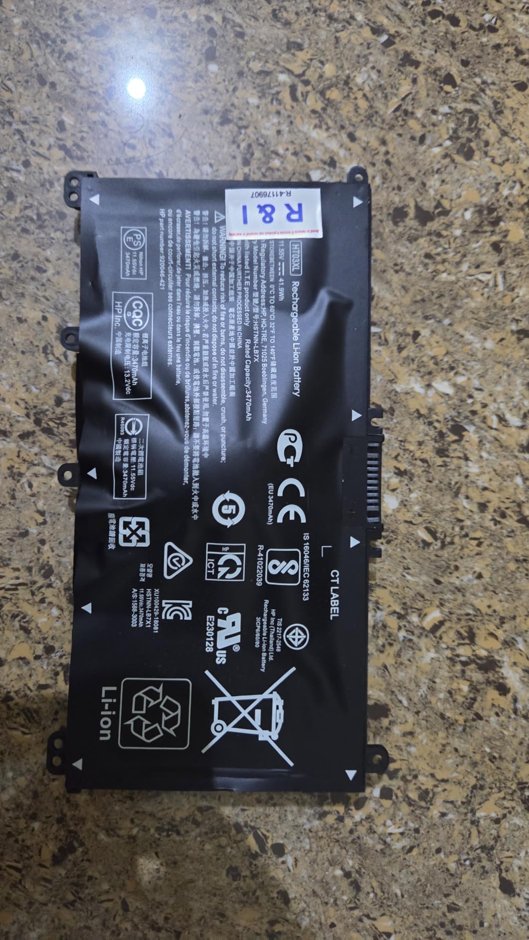 R & I HT03XL Laptop Battery Compatible for HP Spare L11119-855 L11421 ...