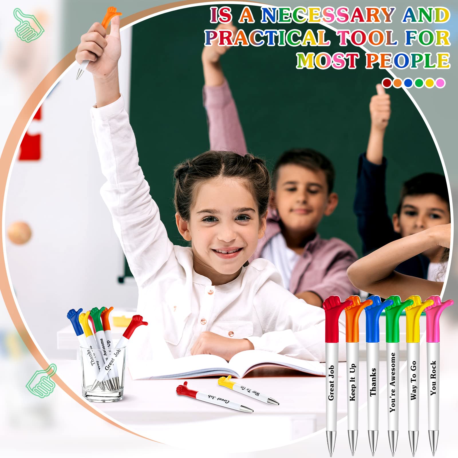 Snapklik.com : Woanger Inspirational Quotes Thumbs Up Pens Thank You ...