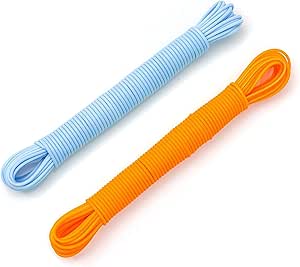 Amazon.com: Clothes Line Ropes 49 Ft - Indoor & Outdoor Clothesline 2 ...