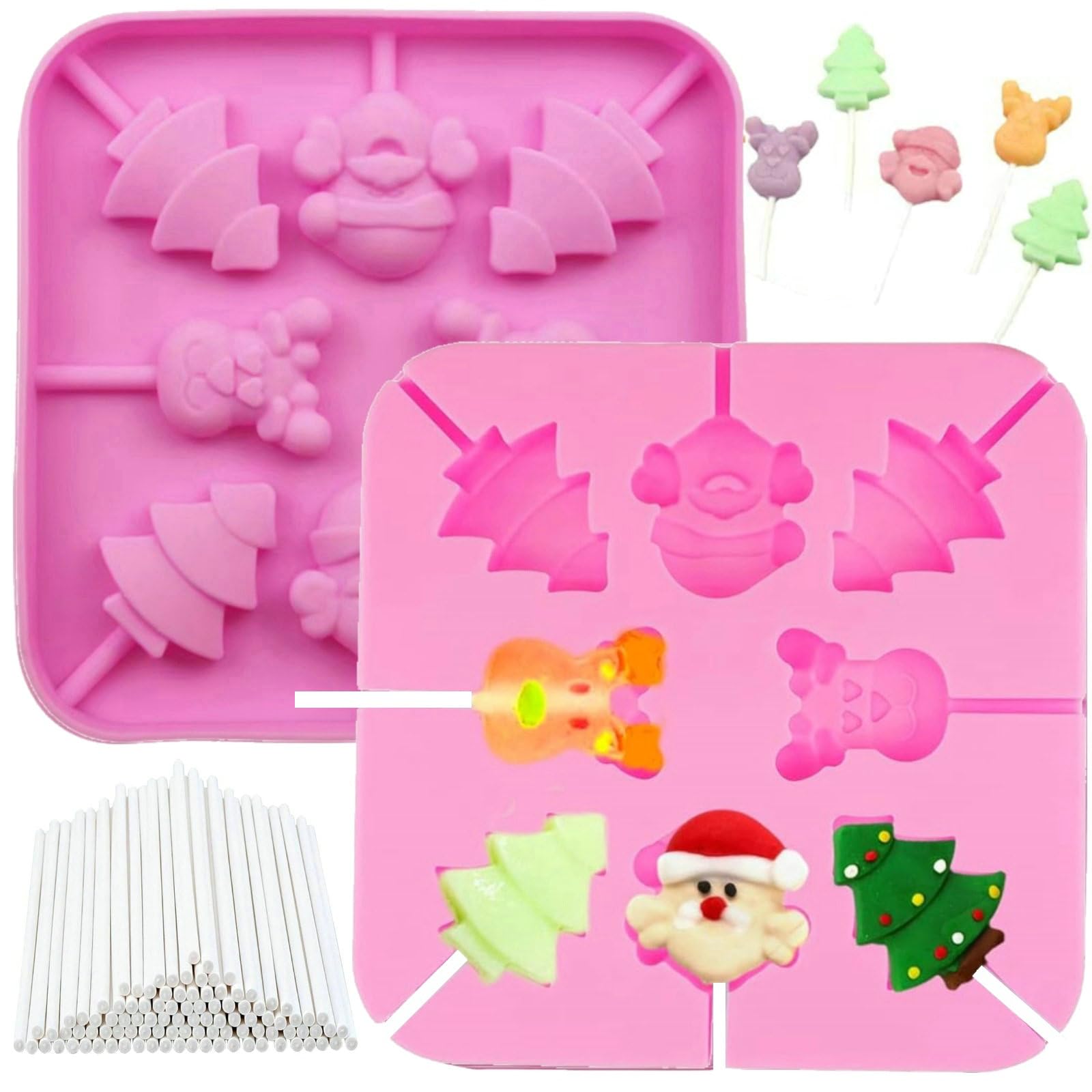 2 Piece Hard Candy Molds Cylinder Hookah Pop Tip Hard Candy Mold