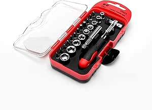 NEVVM 23pcs Ratcheting Screwdriver Bit Set with Sockets, Magnetic Drill ...