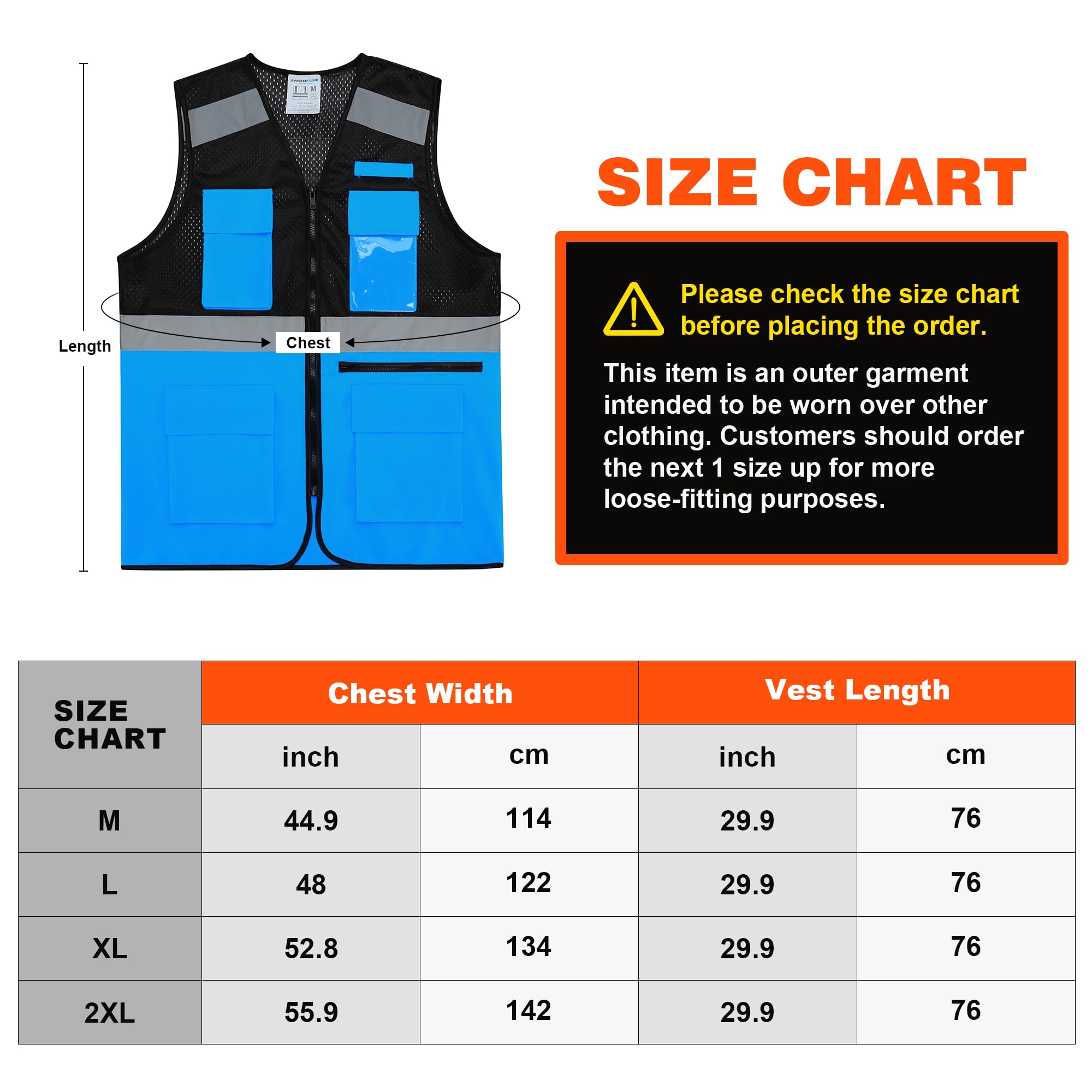 Snapklik.com : SHORFUNE High Visibility Work Vest, Lightweight And ...