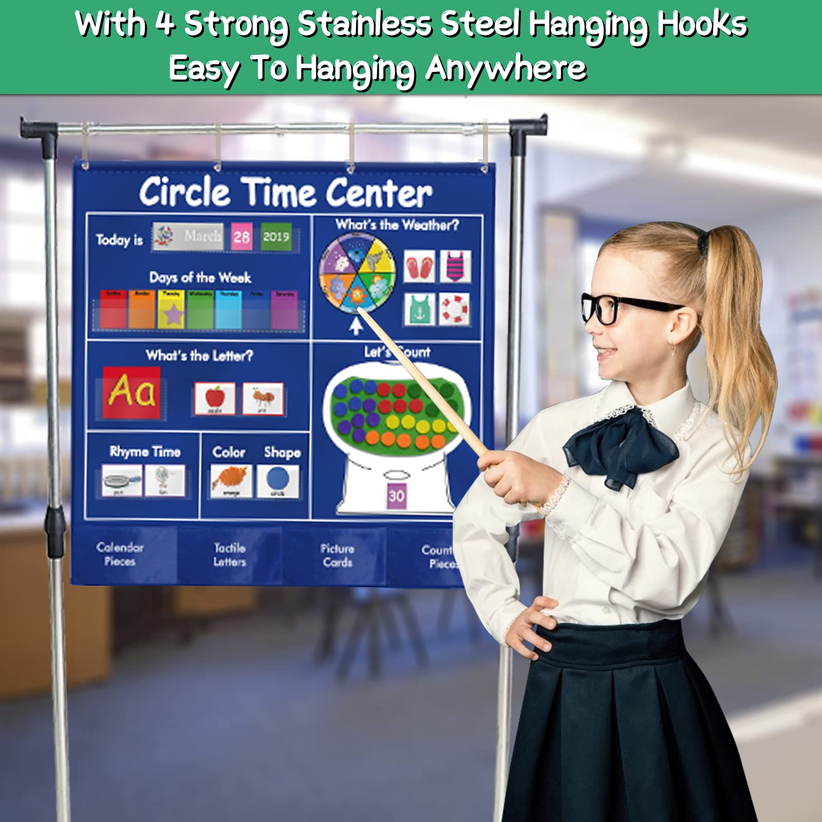 Snapklik.com : Circle Time Center Classroom Pocket Chart Educational ...