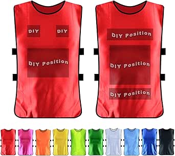 Amazon.com: Augctoer 6Pcs Football Basketball Pennies Vest,Scrimmage ...