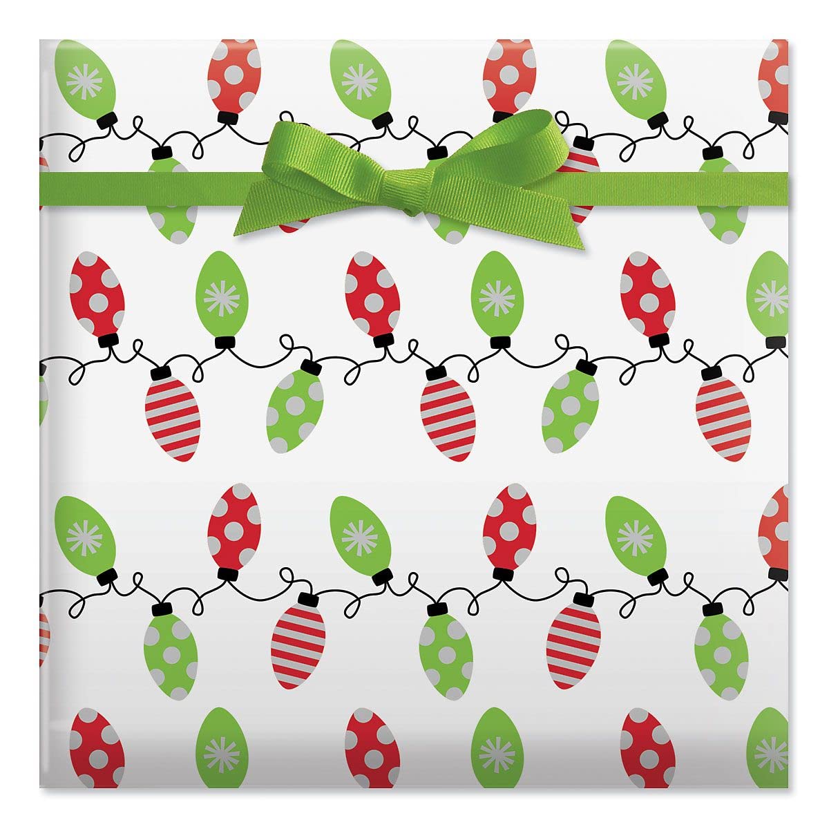 Amazon.com: Current String of Lights Christmas Rolled Wrapping Paper ...