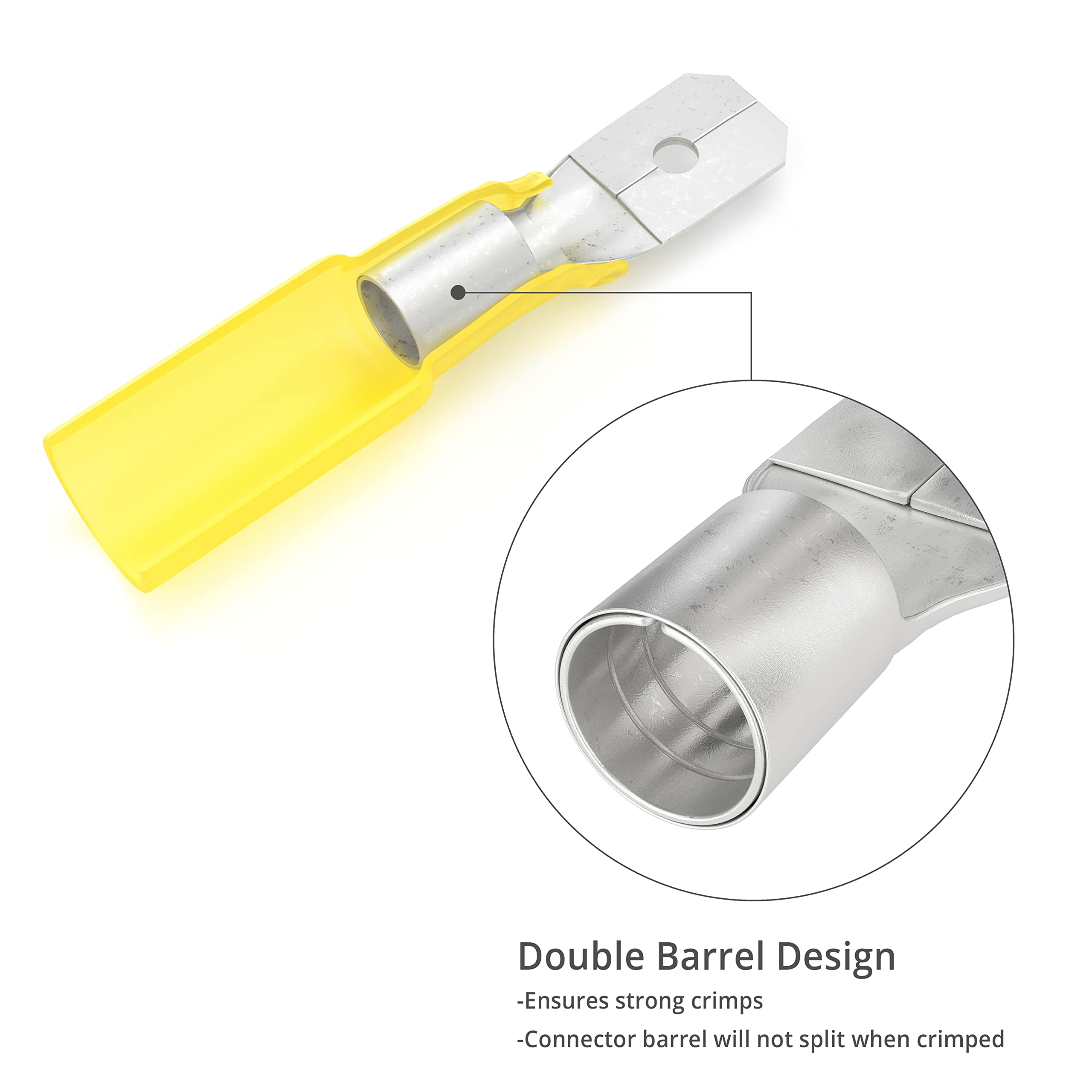 Snapklik.com : 90 PCS Male Spade Connectors - Heat Shrink Spade ...