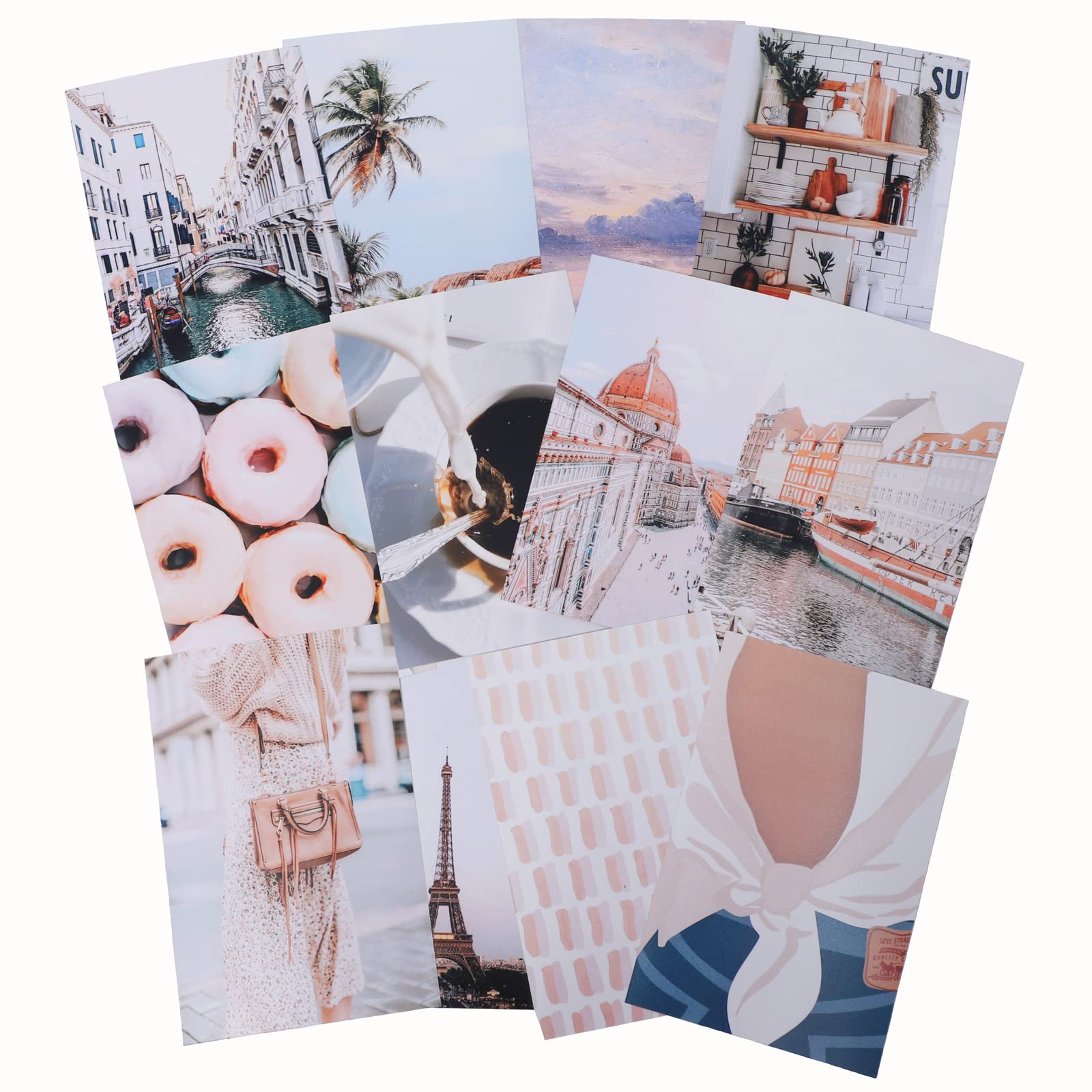 Wall Collage Kit Aesthetic Pictures, 60 Set 4x6 inch, Beige Photo ...
