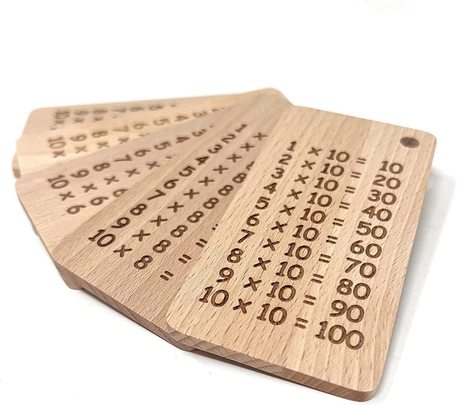 1 x 1 Wooden Flashcards - Learning Aid for Students Made of Untreated ...