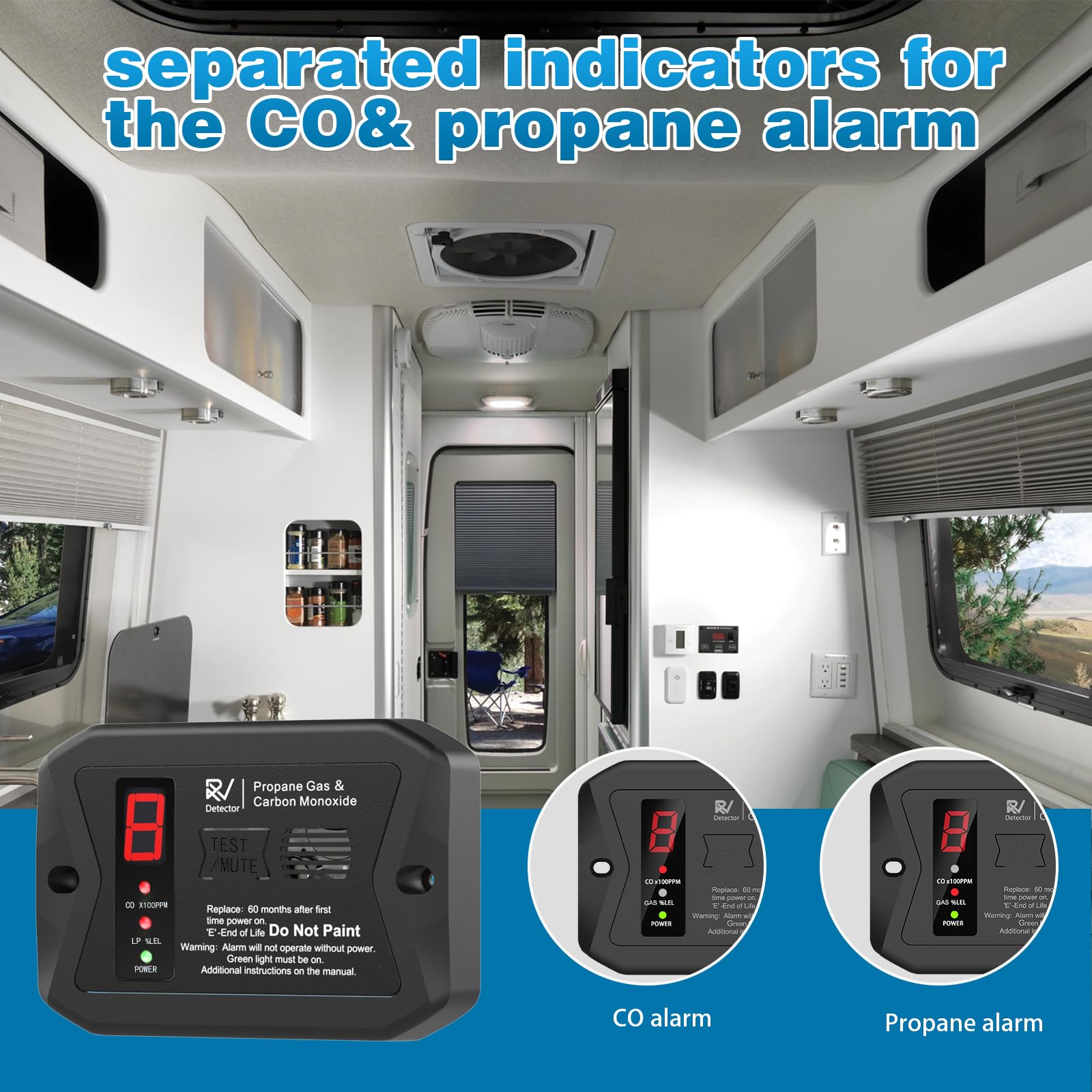 Snapklik.com : RV Carbon Monoxide And Propane Detectors, Camper LP/CO ...