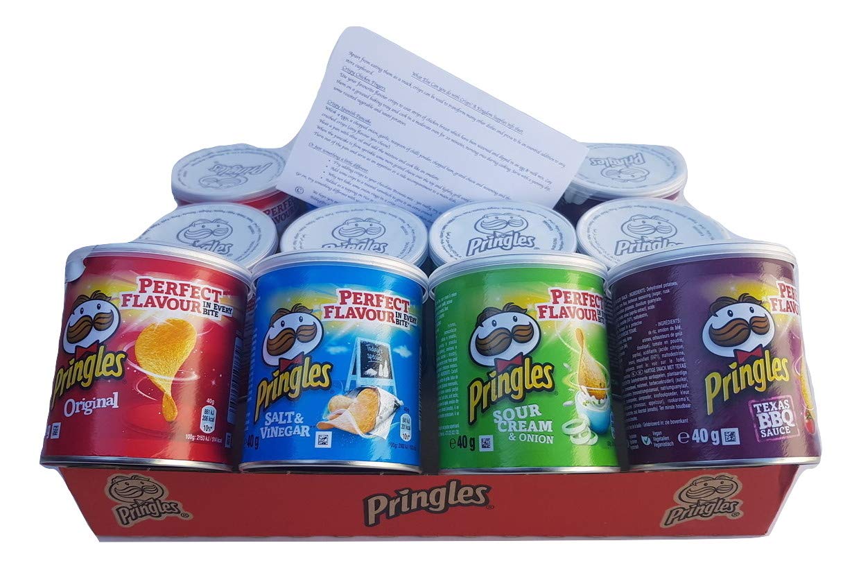 Pringles Multi Flavour Set 12 x 40g Tubs Original, Salt & Vinegar ...