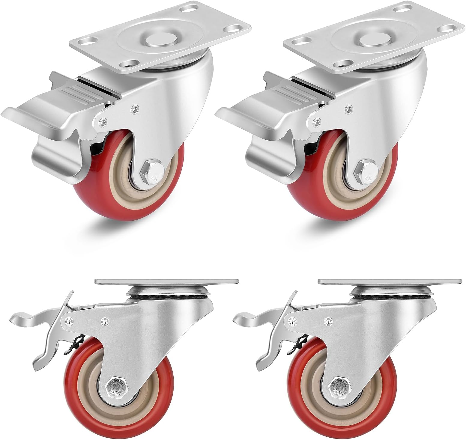 Amazon.com: POWERTEC 3 Inch Swivel Caster Wheels Set of 4 with 640 lbs ...