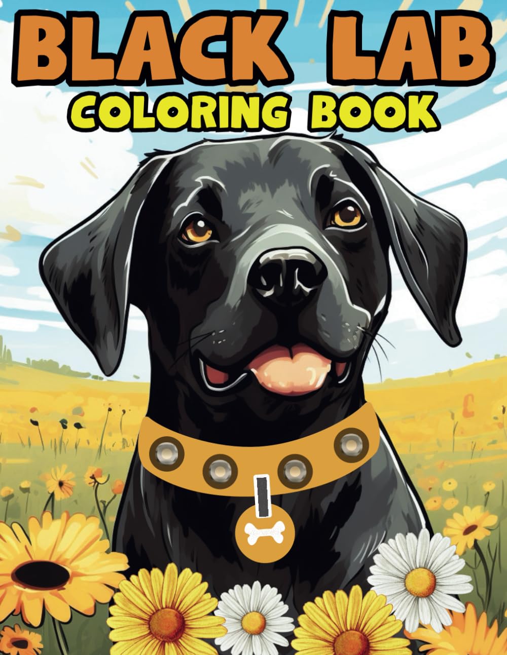 Black Lab Coloring Book for Adults: Labrador Retriever Coloring Pages ...