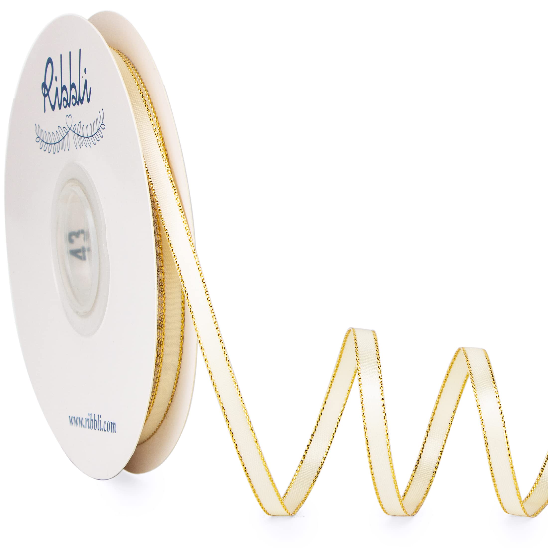 Snapklik.com : Ribbli Ivory Satin Ribbon