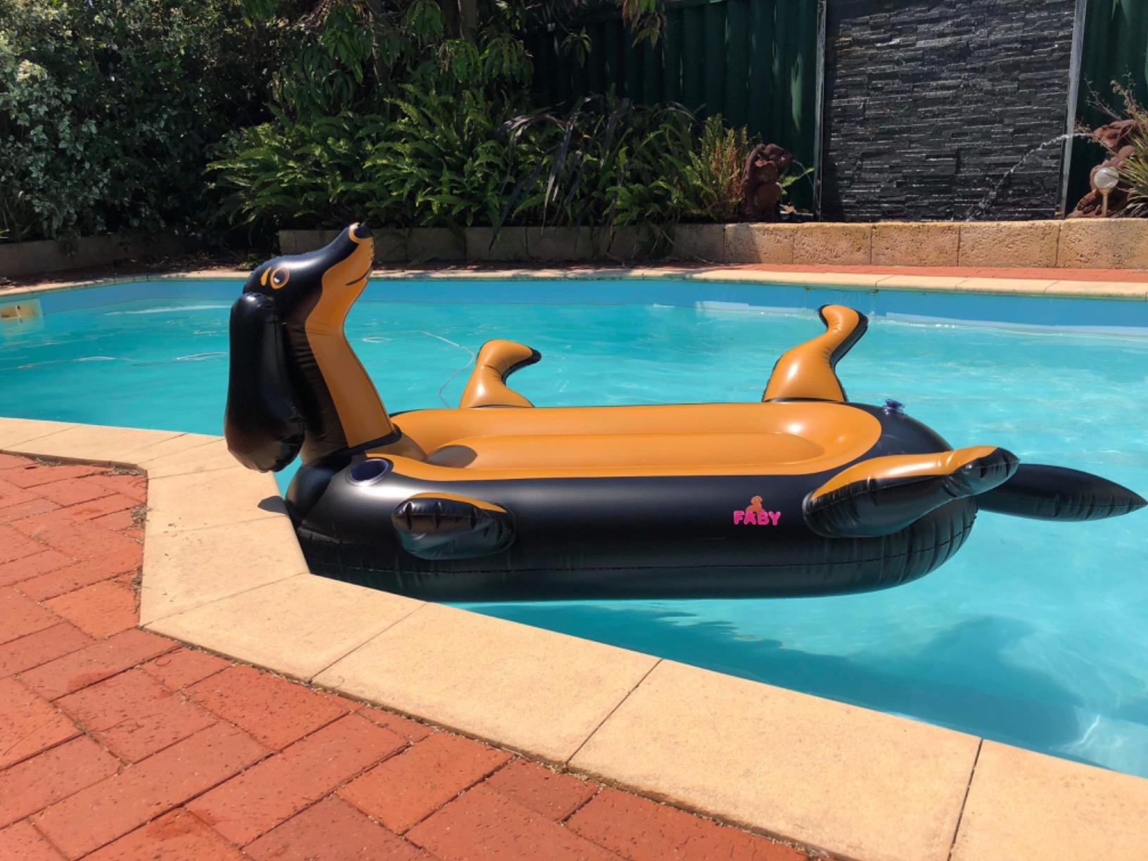 Relax On This Giant Inflatable Sausage Dog. Dachshund Pool Float 6.5ft ...