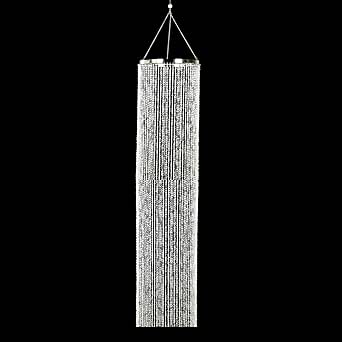 Amazon.com: Efavormart Hanging Beaded Crystal Column Chandelier, 20ft ...