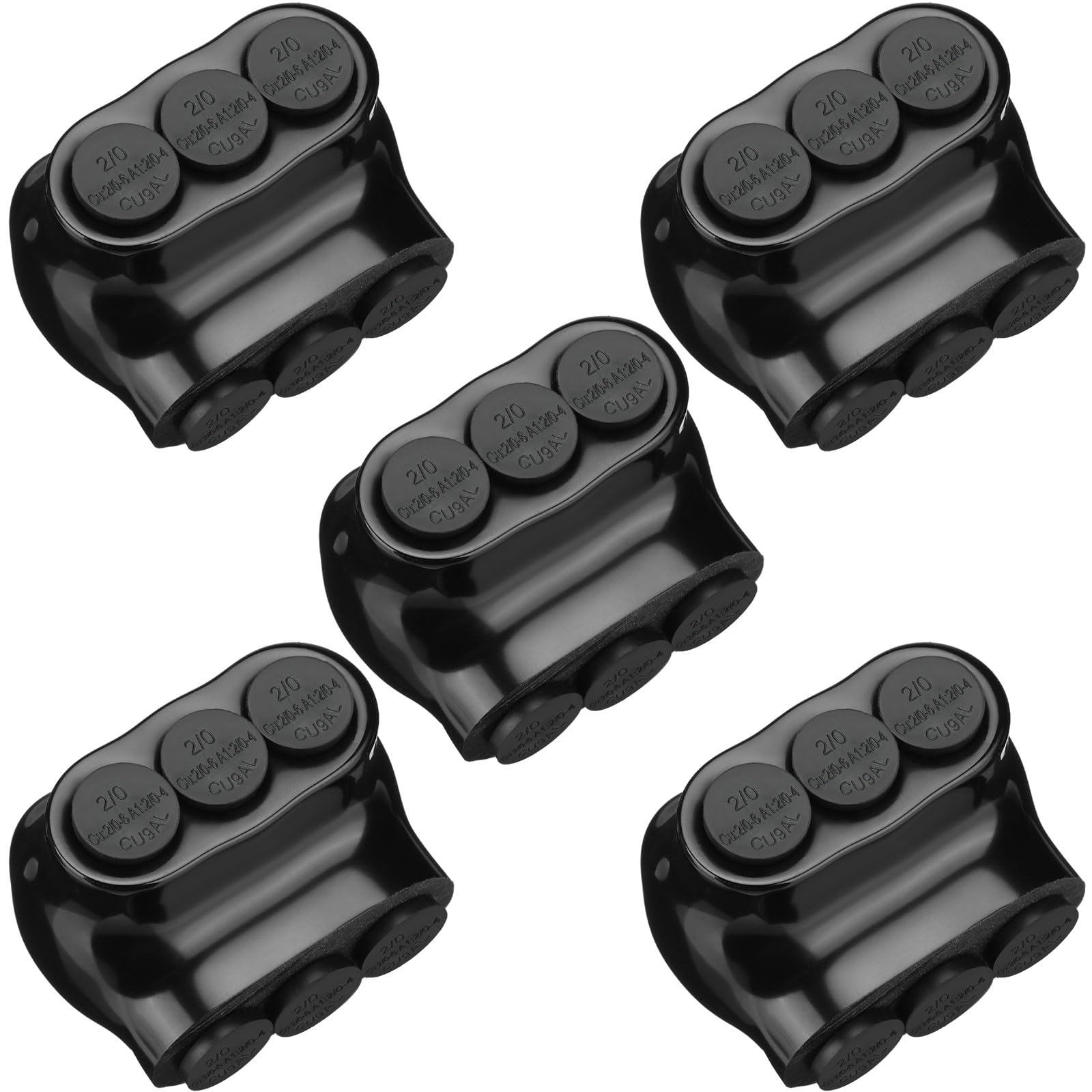 Snapklik.com : Kanayu 5 Pcs Black Insulated Multi Cable Connector, 3 ...