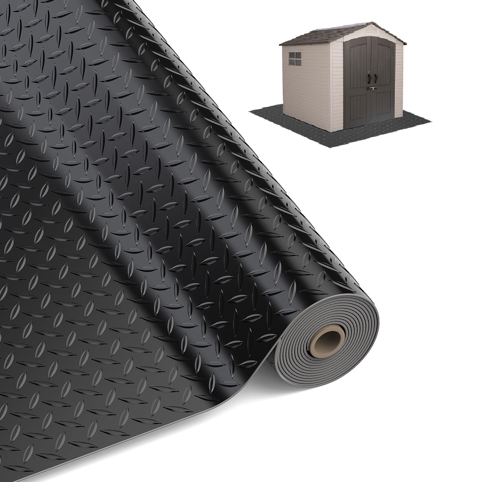 Amazon.com: Garage Floor Mat 3.9 x 7 FT, Outdoor Storage Shed Floor Mat ...