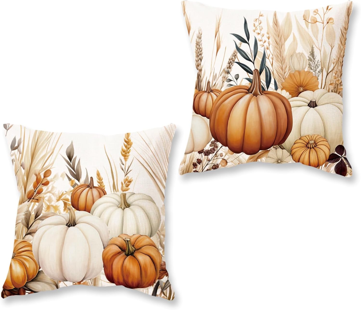 Amazon.com: HOMFREEST Fall Pumpkins Pillow Covers 20x20 Inch Set of 2 ...