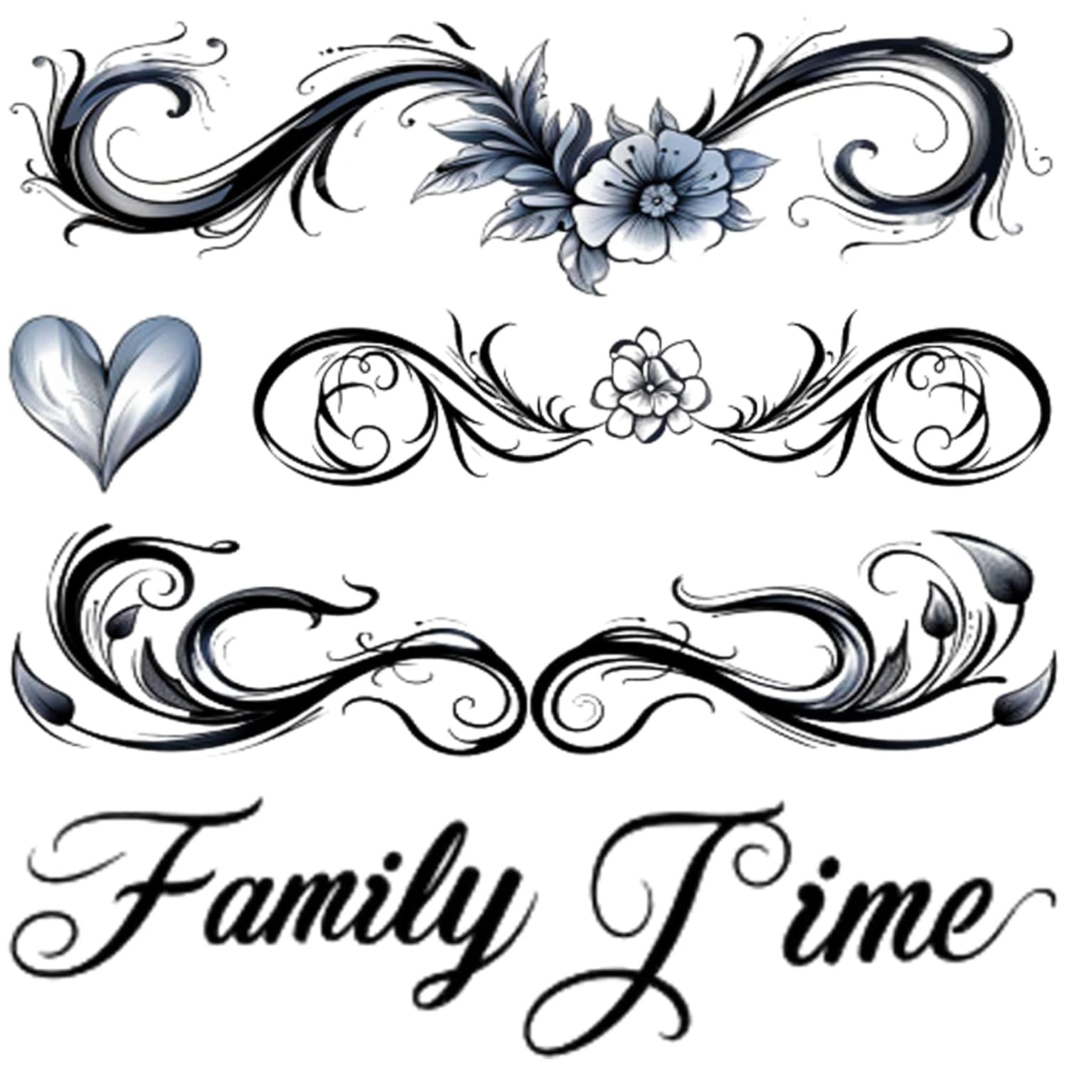 6 sheets Temporary Tattoos Infinity Symbols Family Nepal | Ubuy