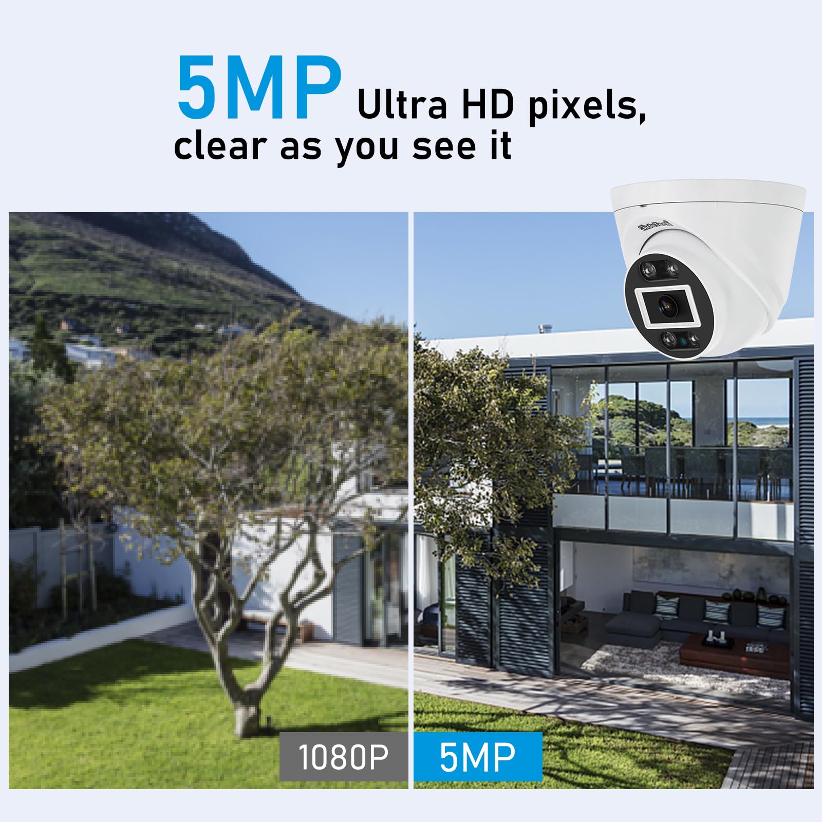 Reolink Poe 8 Channel NVR Security Camera System With 8 * 5MP IP Dome 2 ...