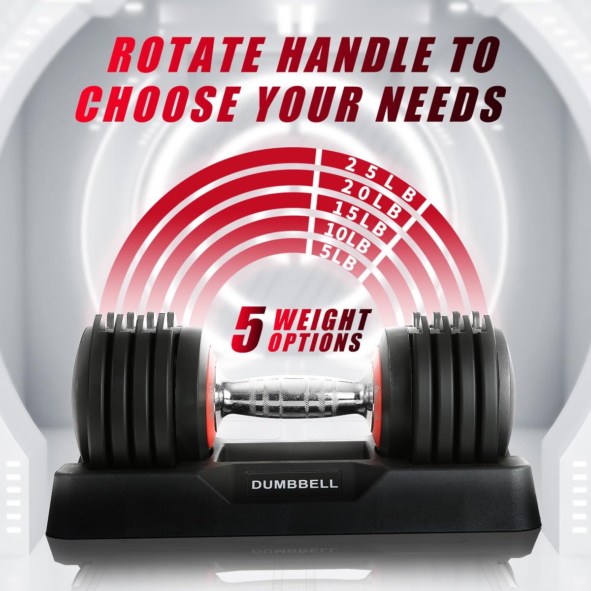 Snapklik.com : Lituuer 25/55 Lbs Pair Adjustable Dumbbell, Fast Adjust ...