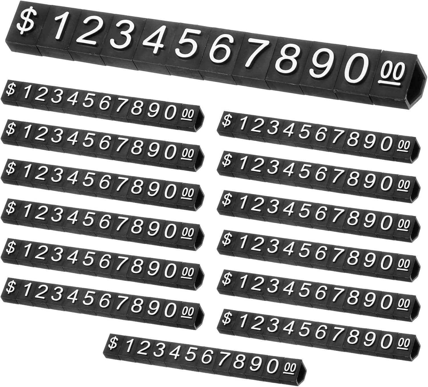 sourcing map 14 Set Price Display Cube, Adjustable Price Tag Stand ...