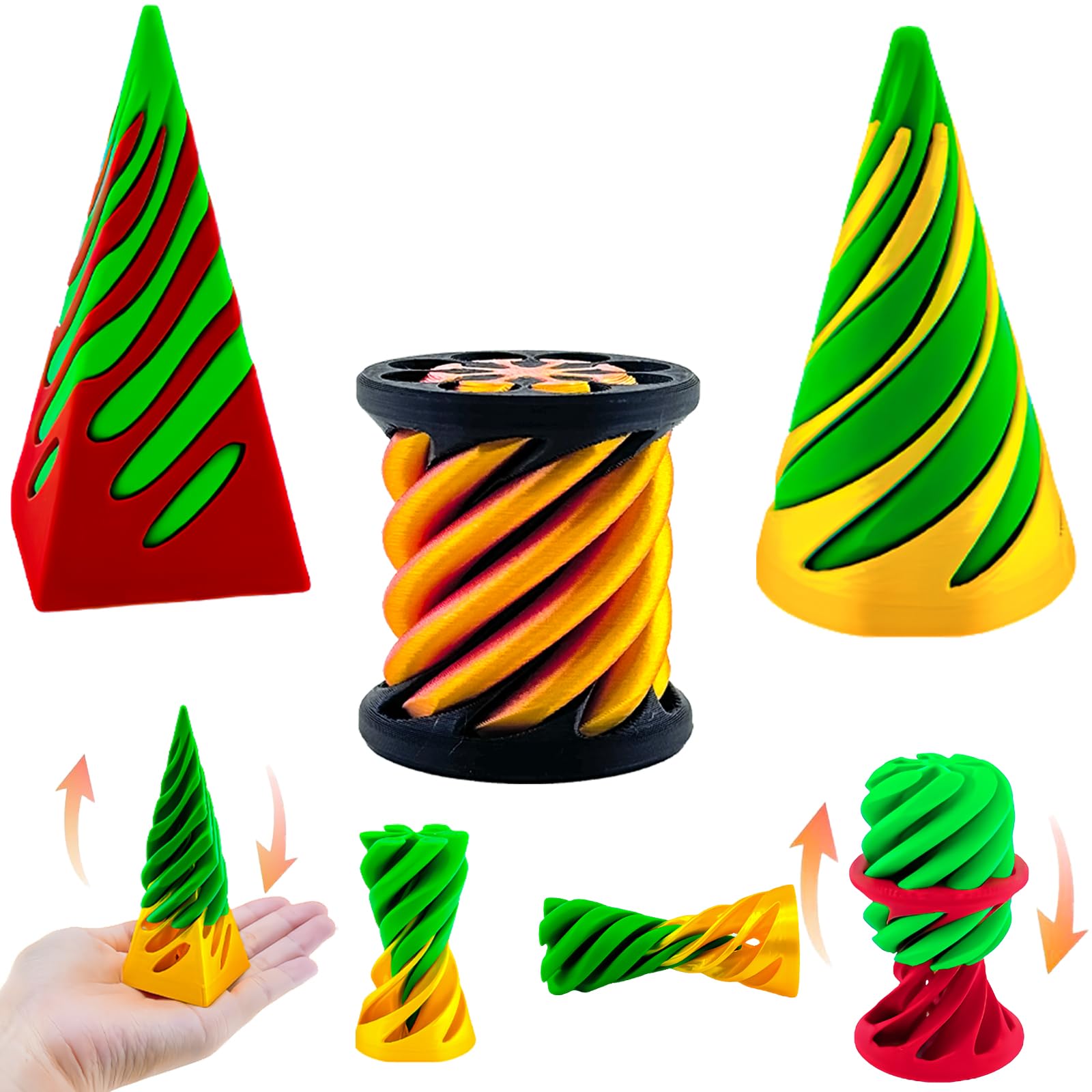 Bigted 3 Packs Impossible Cone Spiral Cone Fidget Toy 3d | Desertcart INDIA