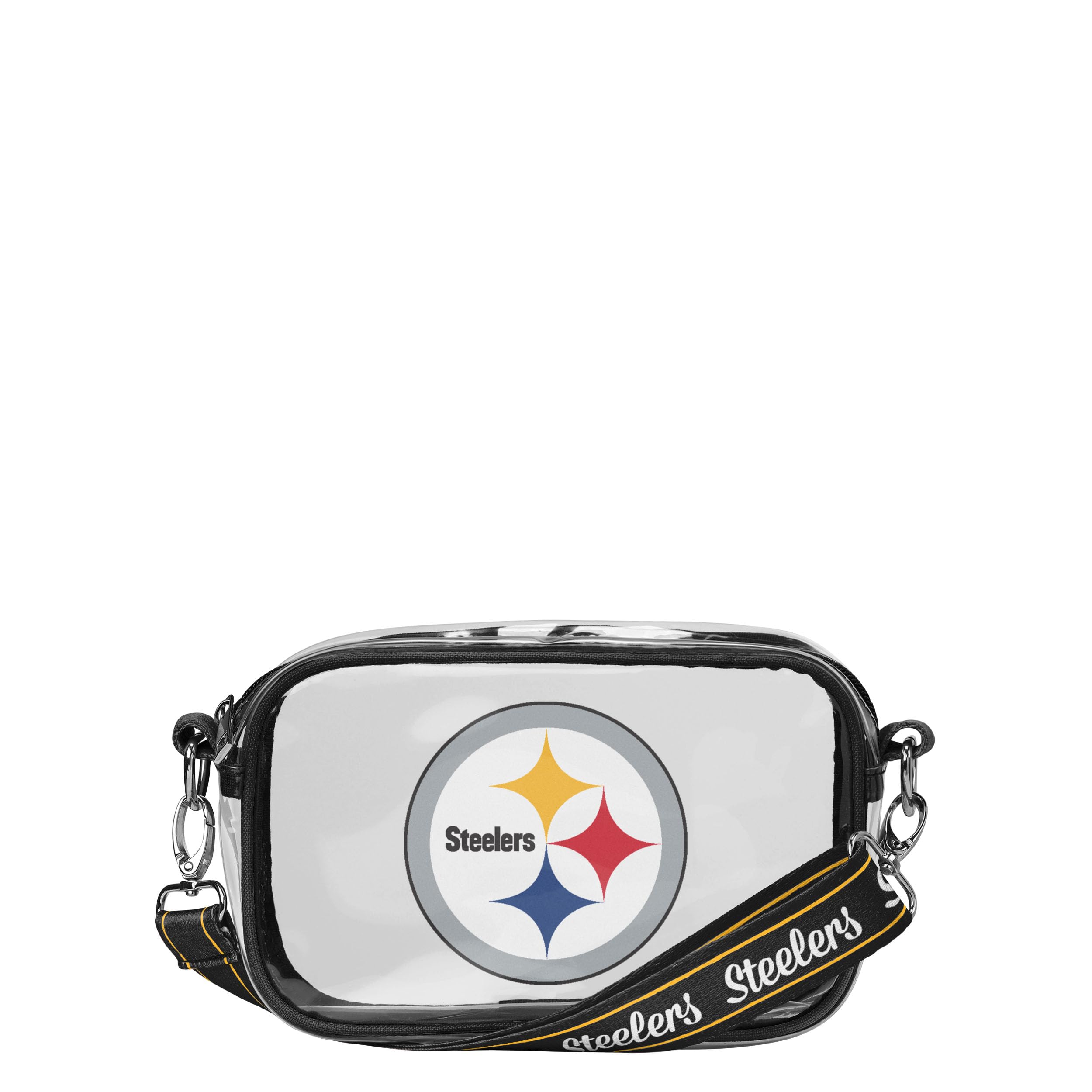 Snapklik.com : Pittsburgh Steelers NFL Team Stripe Clear Crossbody Bag