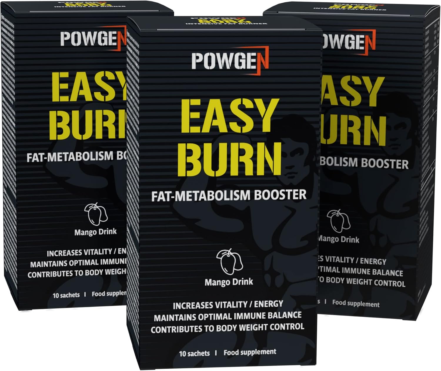 PowGen Easy Burn - Leckeres Mango-Getränk mit L-Carnitin, Yerba-Mate ...