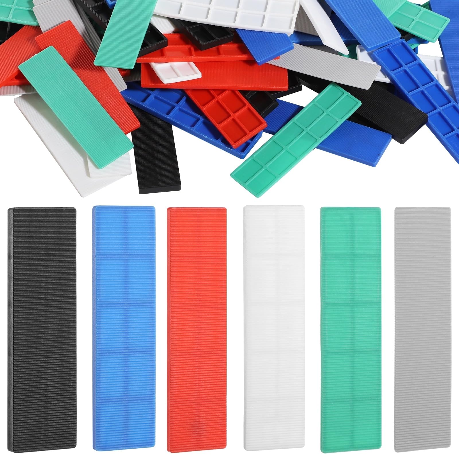120 Pcs Plastic Flat Shims, Assorted Size Structural Tile Shims for ...
