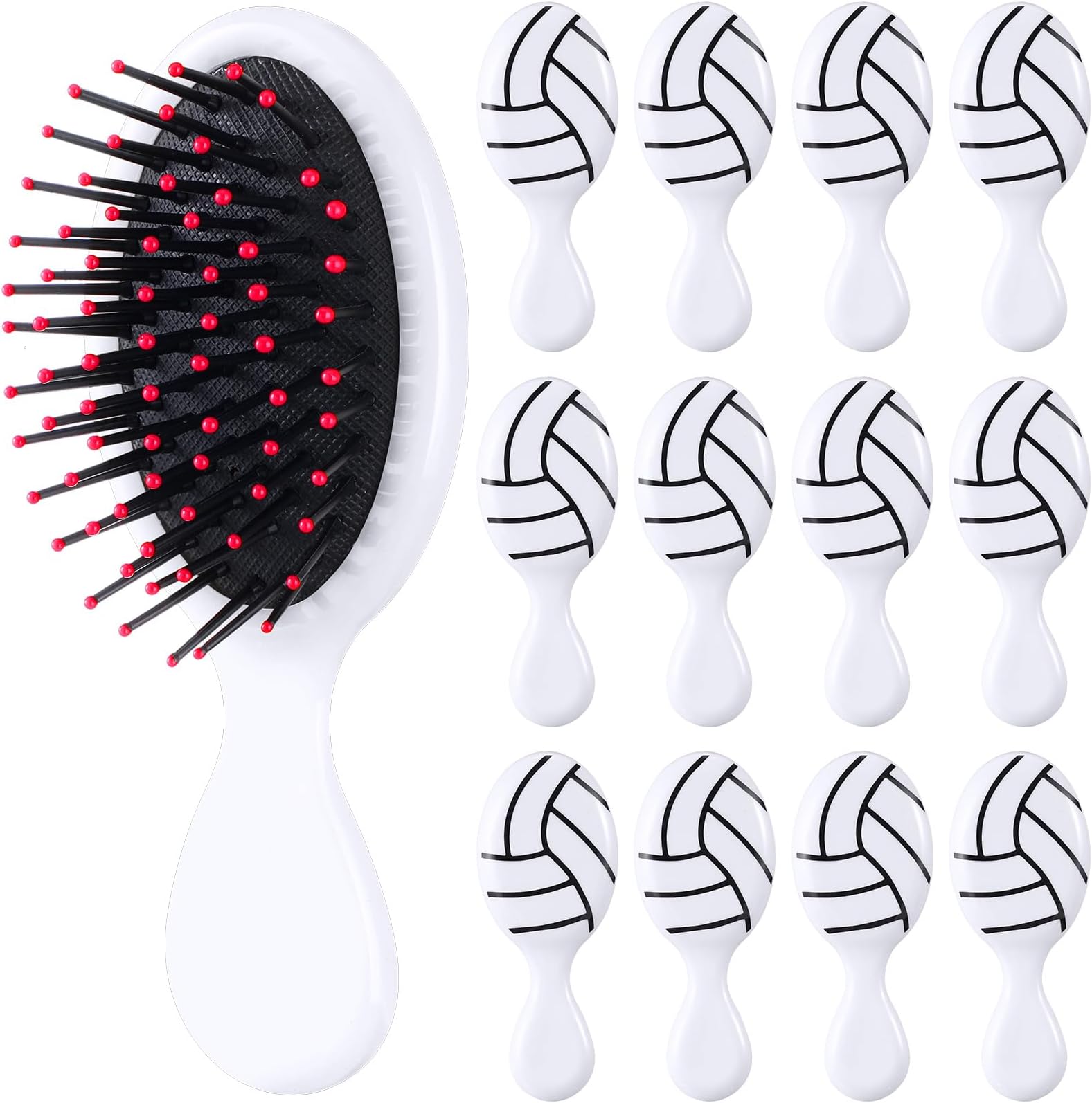 Amazon.com : SiliFine 12 Pcs Mini Travel Hair Detangler Brush Set ...