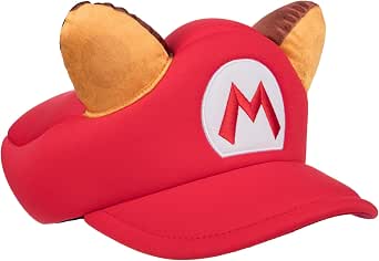 Amazon.com: Bioworld The Super Mario Video Game Raccoon Red Cosplay hat ...