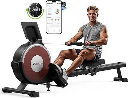 Amazon.com : Rowing Machine, MERACH Bluetooth Magnetic Rower Machine ...
