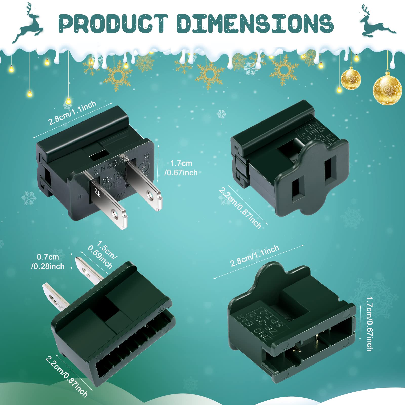 Snapklik.com : Flutesan 100 Pieces Vampire Plugs Female And Male Slip ...