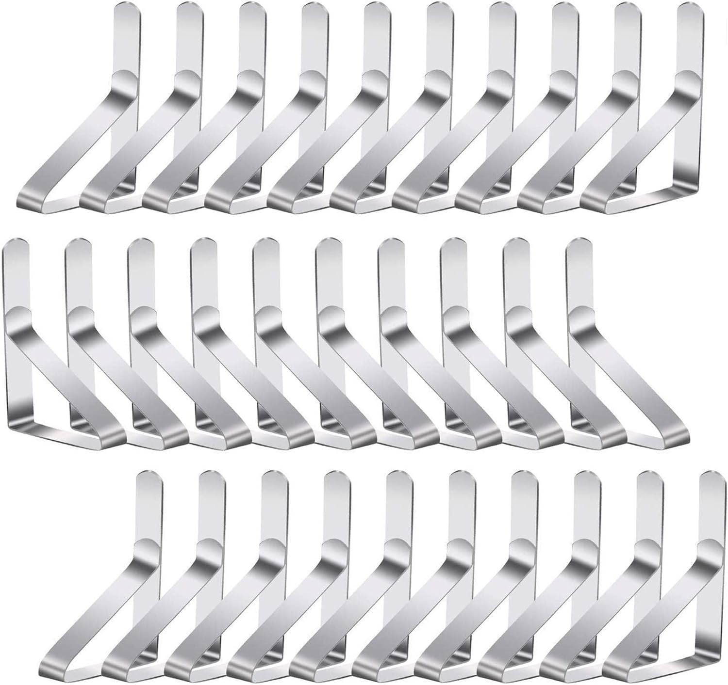 Adwikoso 30-Pack Stainless Steel Heavy Duty Tablecloth Clips