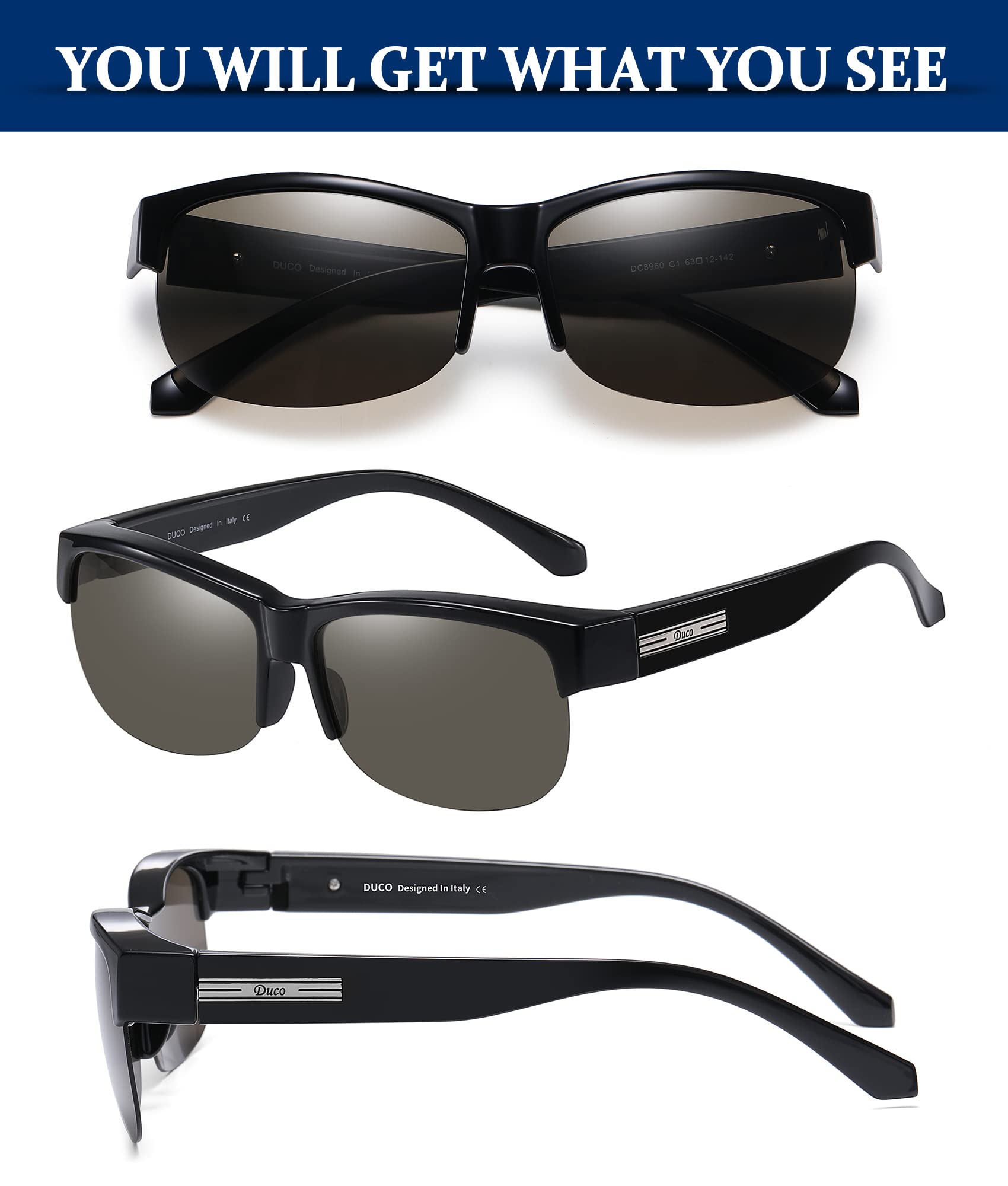 Snapklik.com : Fit Over Glasses Unisex Wraparound Sunglasses Fashion ...