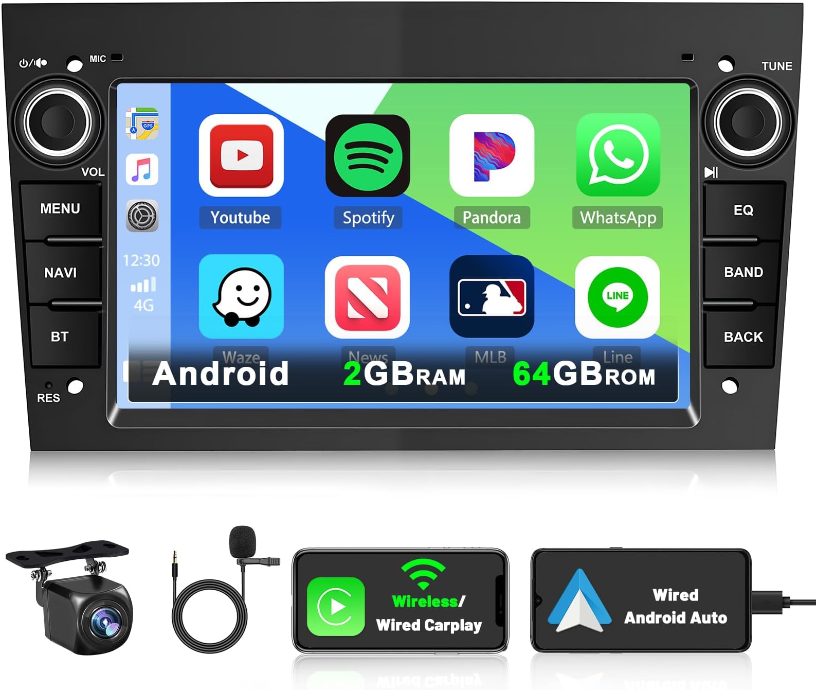 2G+64G Android 13 Autoradio per Opel Corsa D Radio Vectra Astra Zafira ...