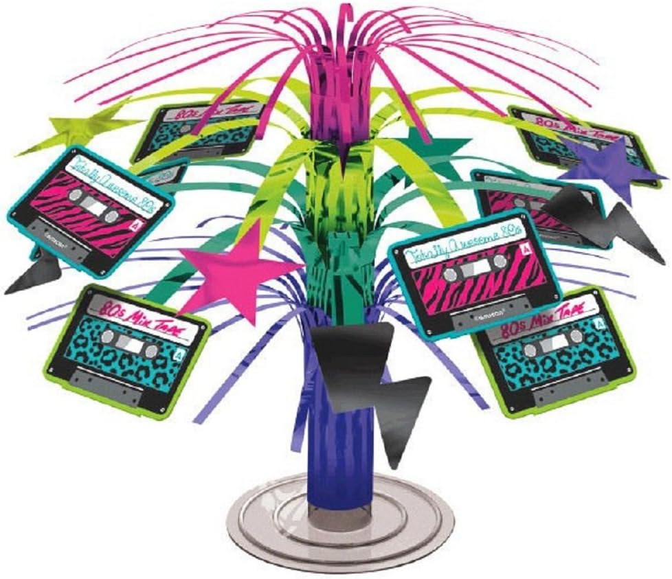 Amazon.com: Amscan Totally 80's Party Cassette Mini Cascade Centerpiece ...